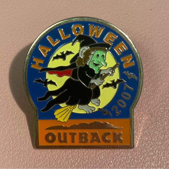 Other | Outback Steakhouse Flair Pin Witch On Broomstick Happy ...